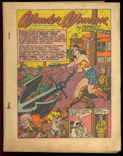 Sensation Comics #3 Coverless o/w Complete Early Wonder Woman Golden ...