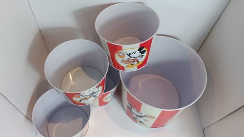 5 Disney World Tin Popcorn Buckets Vintage Minnie, Goofy, Donald Duck ...