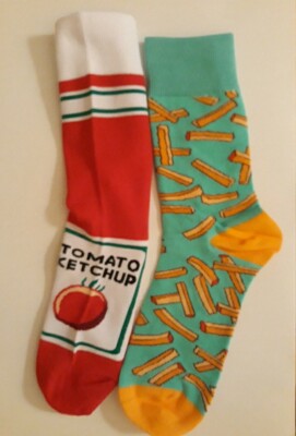 🍅 Ketchup & French Fries🍟 Crew Socks Funny Unisex CUTE! Free Shipping ...