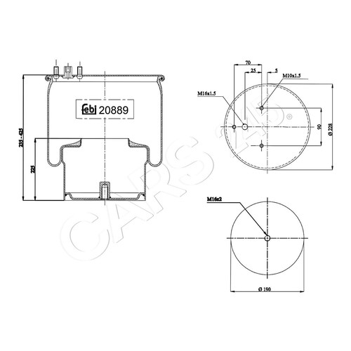Air Suspension Boot Rear FEBI For DAF 75 Cf 85 95 Xf 105 87-13 99984 | eBay