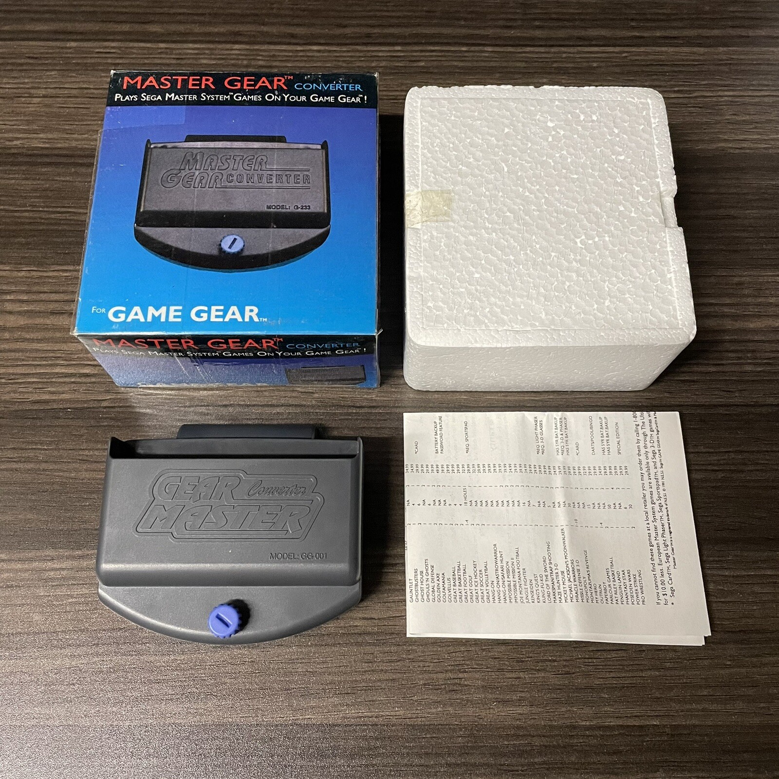 Sega Game Gear Master Gear Converter + Original Box --- As Is / Non ...