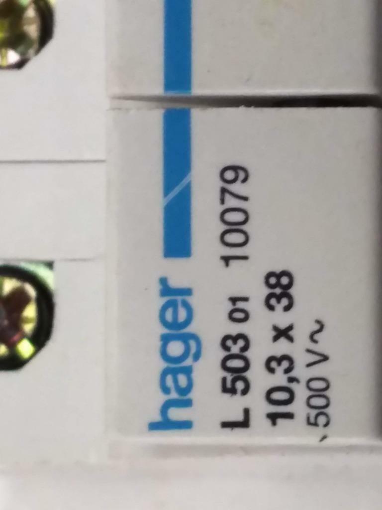 Hager Fuse Holder 3Pole L503-01 10079 10.3x38 500v w/ 32A Fuses | eBay