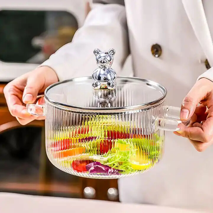 Heat Resistant Soup Pot High Borosilicate Cooking Glass Pot Great For ...