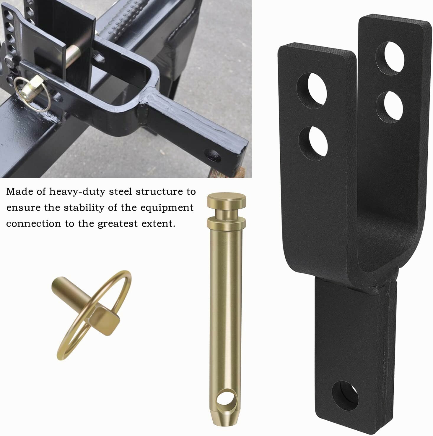3 Point Versatile Quick Hitch Adapter Bracket Fit for Category 1 Quick ...