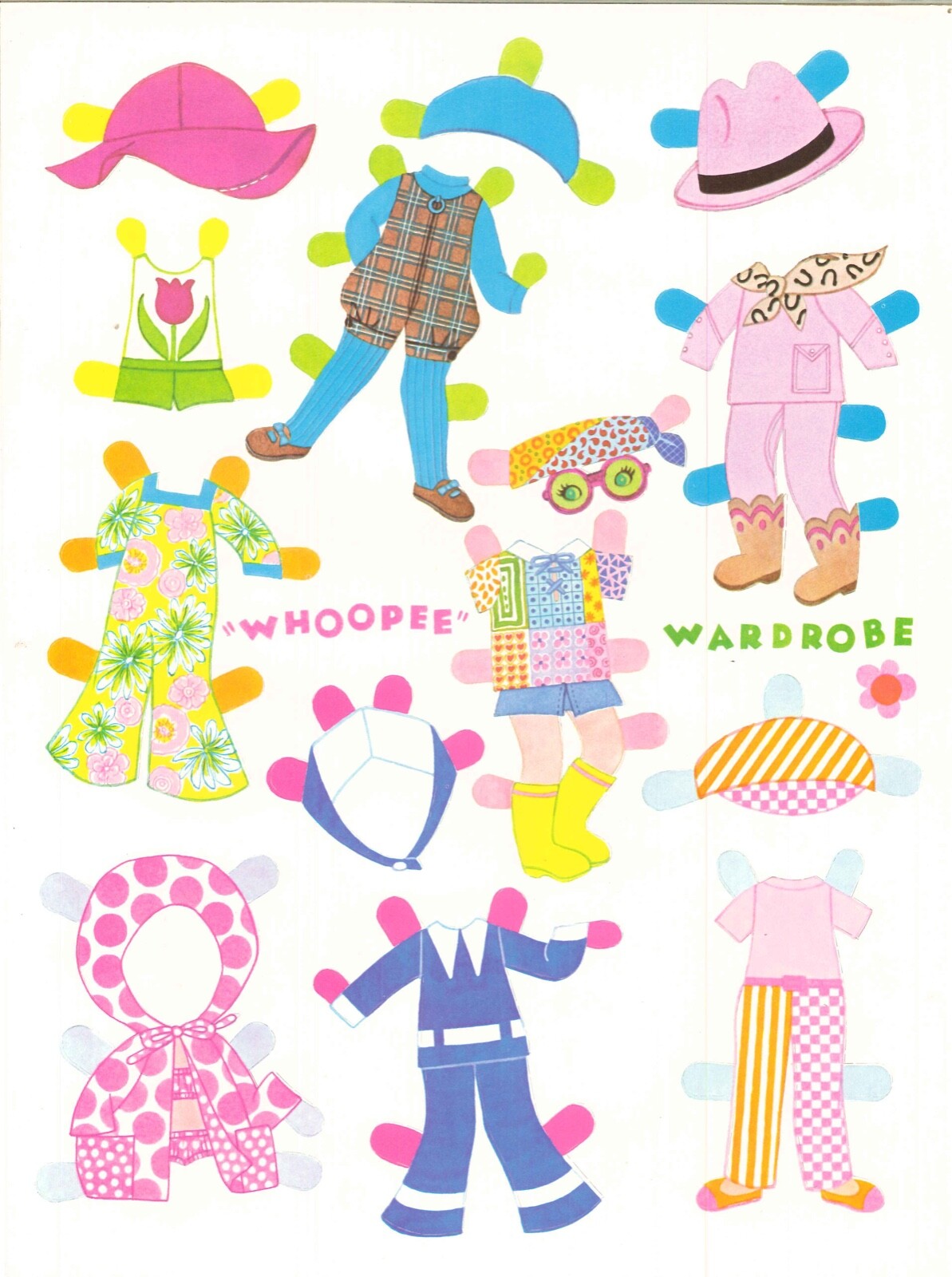VINTAGE 1970 FLATSY MOD PAPER DOLL HD RE PRODUCE ORIG SIZE UNCUT READ ...