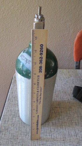 USED Medical Aluminum Oxygen Catalina M9 Cylinder Tank 9cf 12" bottle ...