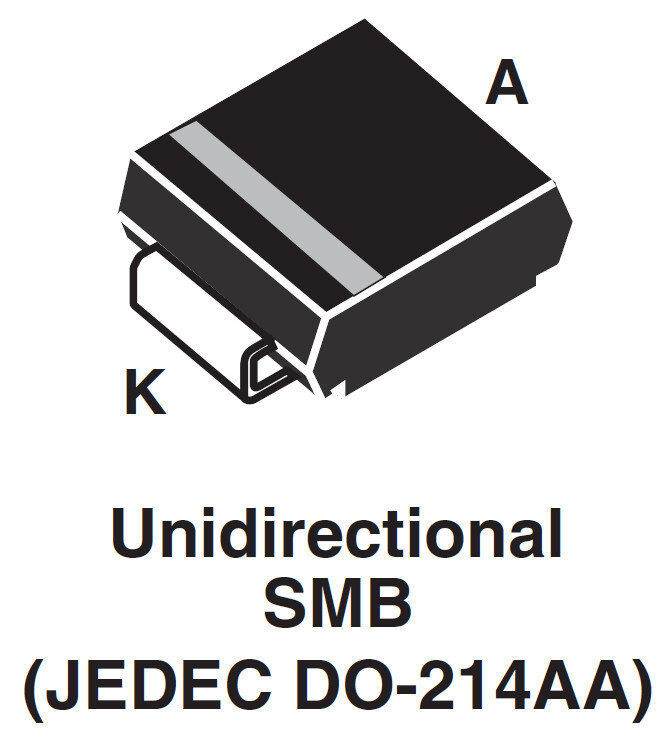 4 Stück SMBJ30A | TRANSIL DIODE UNIDIREKTIONAL | 600W | 30V | DO-214AA ...