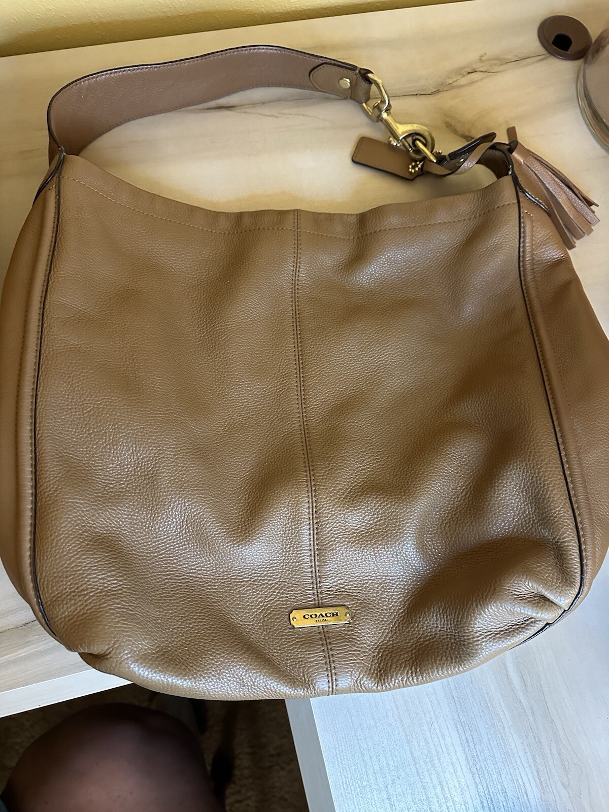 COACH AVERY Hobo Pebbled Leather M1380-F23309 British… - Gem