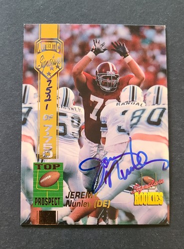 1994 Signature Rookies #40 Jeremy Nunley Autographs /7750(MK) | eBay