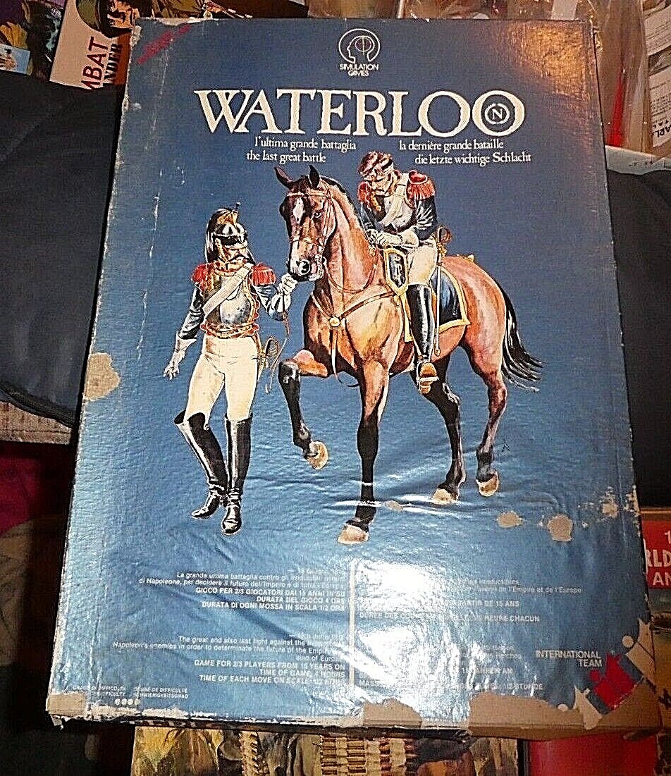 1 RARE WATERLOO War board game Simulation Games 1981 UNPUNCHED COMPLETE ...