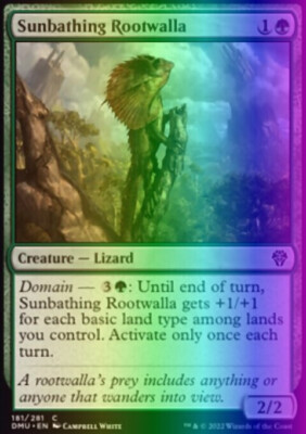 MTG Magic the Gathering Sunbathing Rootwalla (181/447) Dominaria United ...