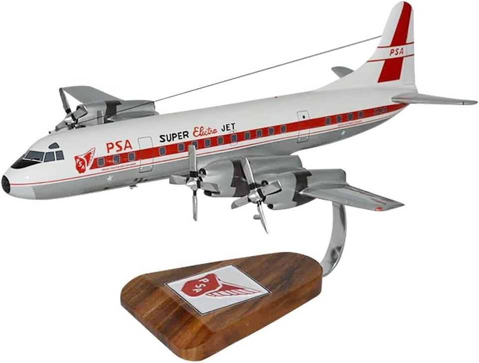 PSA Lockheed L-188 Super Electra Jet Desk Top Display Model 1/72 SC ...