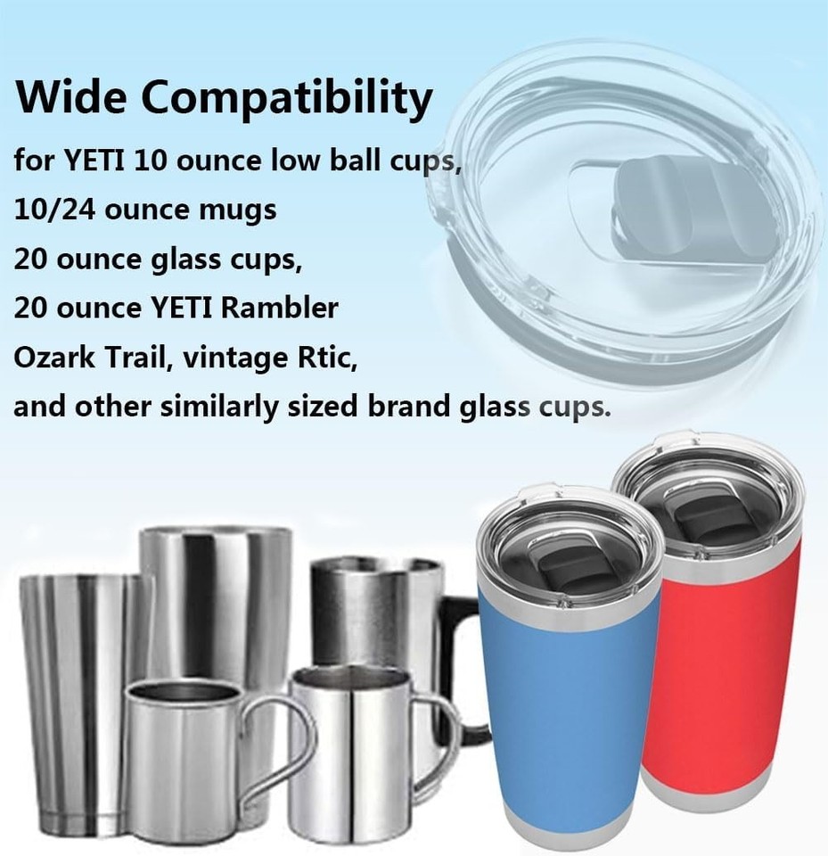 2 Pack Tumbler Lids for Yeti 20 Oz Magnetic Replacement Covers, for 20 ...