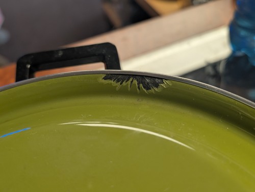 Vintage Sears & Roebuck Neil the Frog Enamelware Large Crock Pot With ...