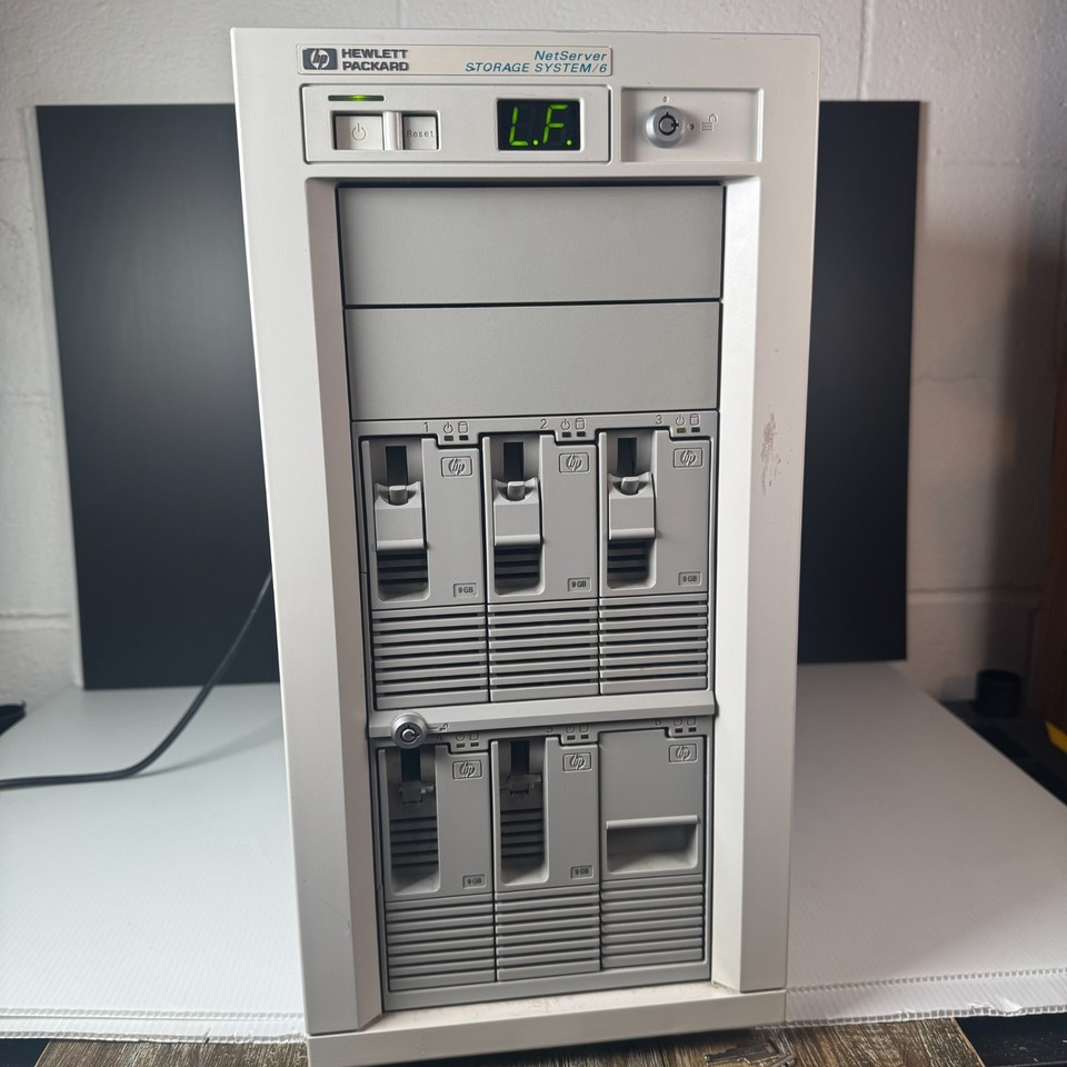 Vintage Hewlett Packard HP NetServer Storage System / 6 with 5 9GB Hard ...