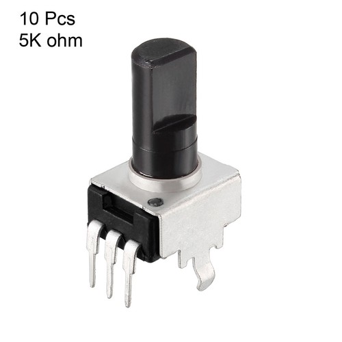 Carbon Film Rotary Potentiometer 5K Ohm Variable Resistors Single Turn ...