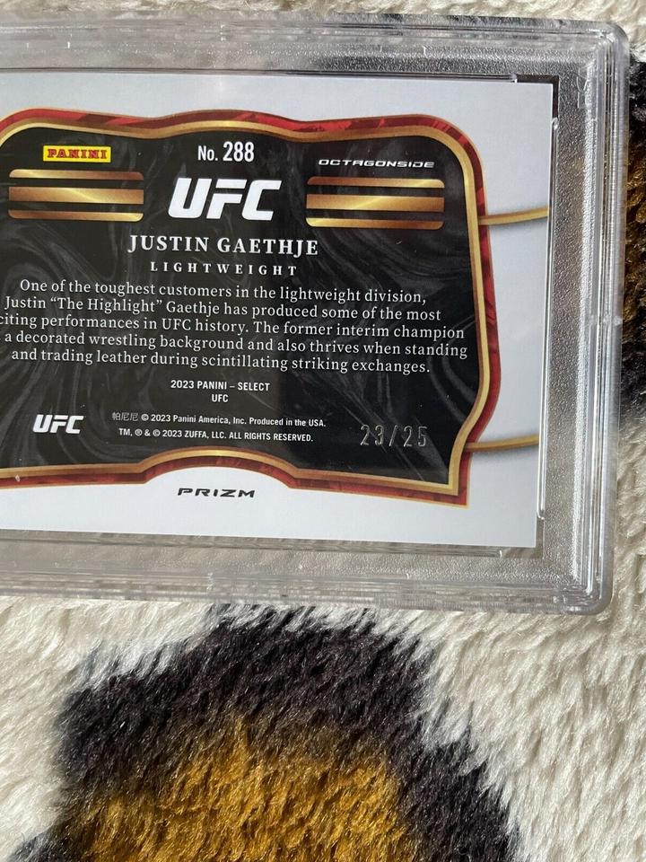 2023 Panini Select UFC Octogon-side Tie-Dye 23/25 Justin Gaethje 288 ...