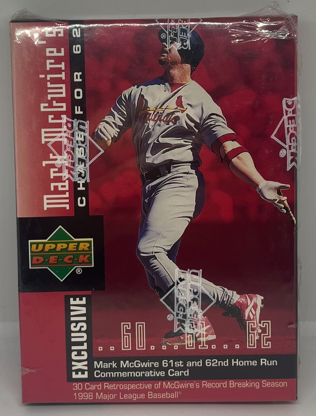 1998 Upper Deck Baseball Mark McGwire's Chase for 62 Set Box factory ...