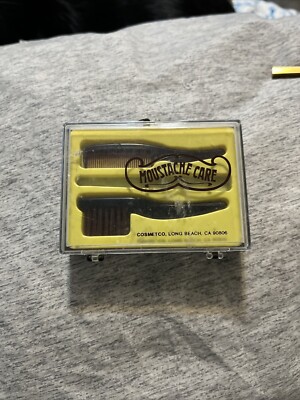 Vintage Moustache Care Brush Kit Cosmetco Grooming Long Beach CA Made ...