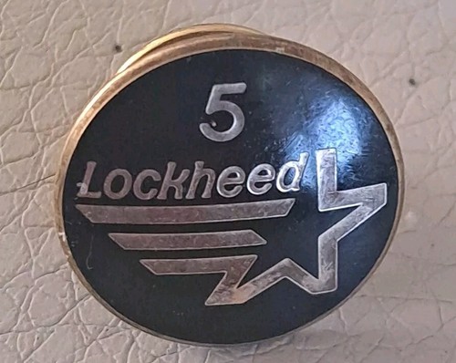 Vintage Lockheed Aircraft Five 5 Year Employee Service Award Pin 10K ...