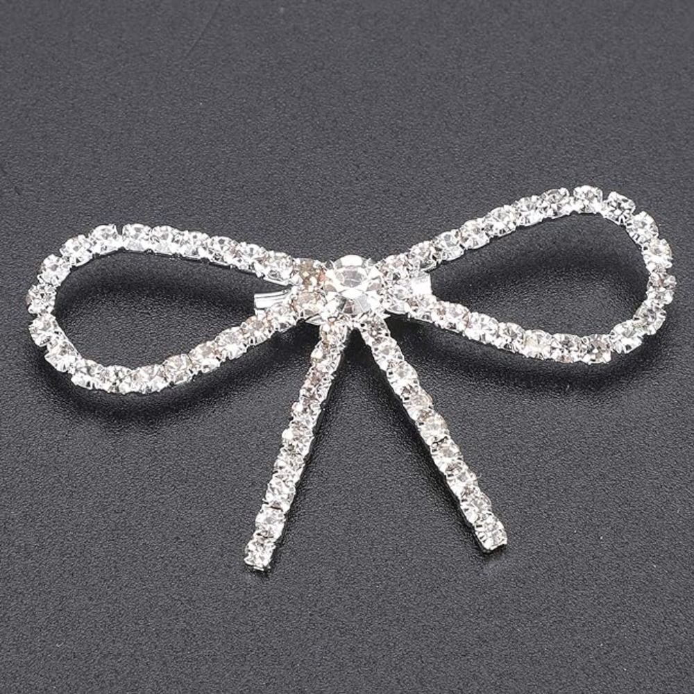 5.5x2.8cm Women Brooches Pins Rhinestone Rhinestone Bow Brooches For ...