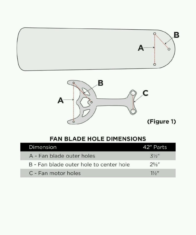 42"Antique Brass Ceiling Fan Blade Arm Replacement Bracket, Hunter ...