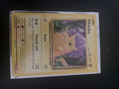 Pikachu card fat pikachu 35/108 yellow cheek pikachu mint condition ...
