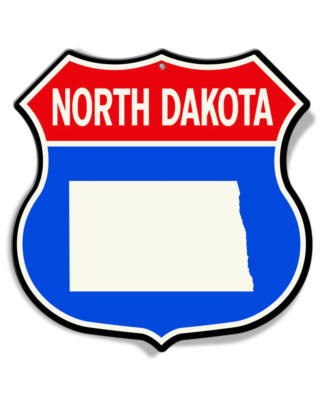 State of North Dakota Interstate - Shield Shape - Aluminum Sign | eBay