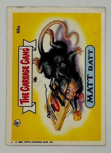 The Garbage Gang #66b RACHEL RODENT Garbage Pail Kids Norwegian Release ...