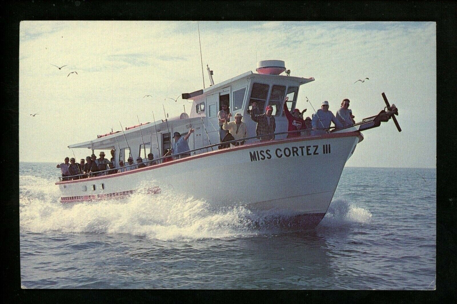 Ship postcard Excursion Miss Cortez III fishing boat Gulf of Mexico | eBay
