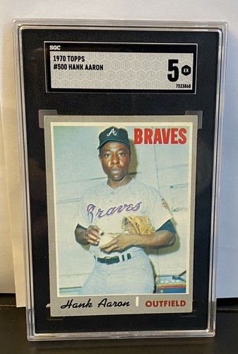 1970 Topps #500 HANK AARON Graded SGC 5 Excellent Condition | eBay