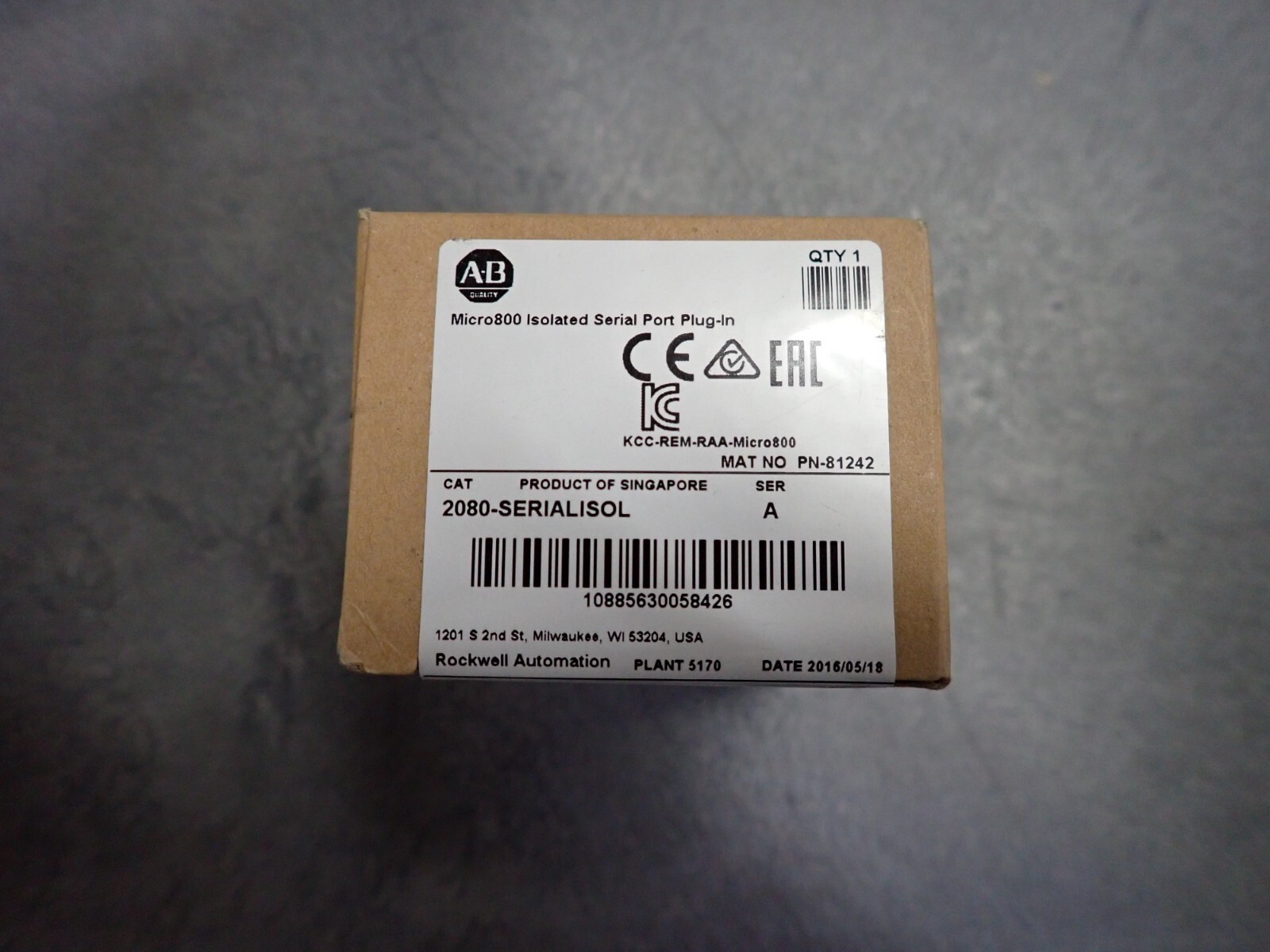 NEW FACTORY SEALED Allen-Bradley 2080-SERIALISOL Isolated Serial Port ...