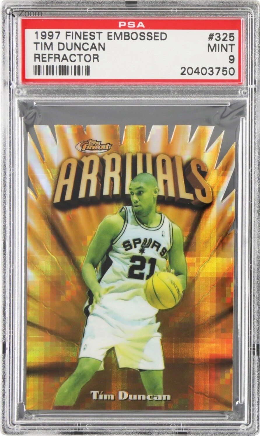 1997-98 Topps Finest - Rare - Gold Tim Duncan #325 Embossed Refractor ...