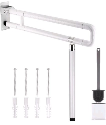 YUCHENGTECH Toilet Grab Rail 75x70cm Foldable Drop Down Toilet Rails ...