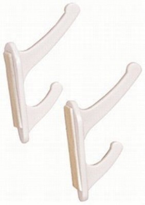 Set Of 2 Double Prong Adhesive Hooks - Self Stick 2pcs Multi Purpose ...