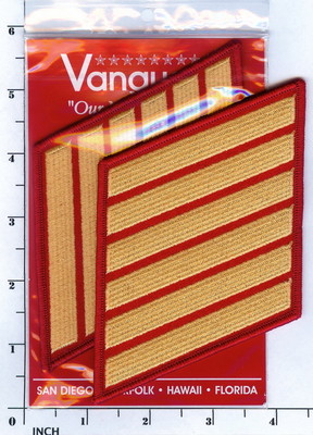 USMC FEMALE 6 Bars HASH MARKS gold/rd Service Stripes PATCH set Marines ...