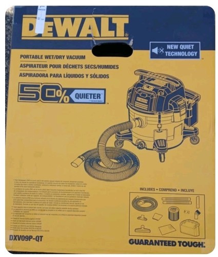 DEWALT 9 Gallon STEALTHSONIC Ultra Quiet Wet/Dry Shop Vacuum DXV09P-QTA ...