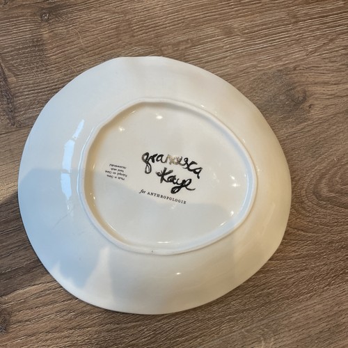 NIB Anthropologie Francesca Kaye 10.25” Floral Atelier Dessert Plate ...