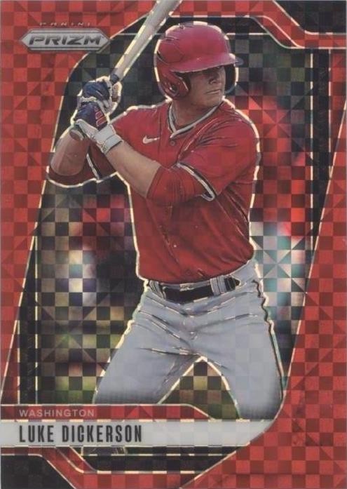 2025 Panini Prizm - Luke Dickerson, Luke Dickerson #44 Red Power Prizm ...