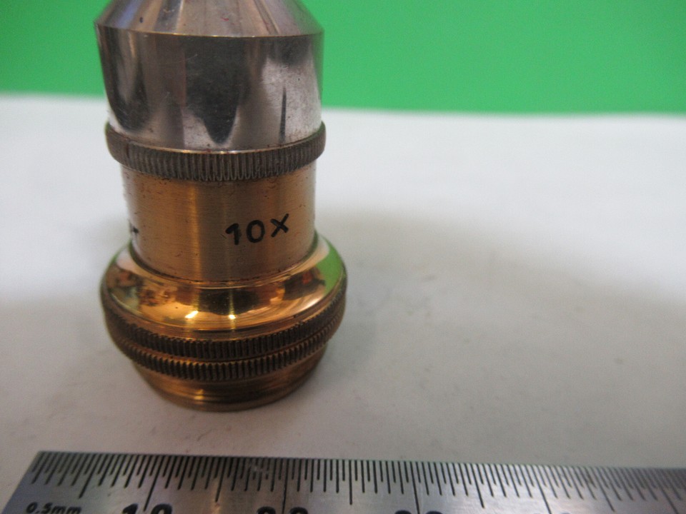 ANTIQUE ERNST LEITZ 10X "3" OBJECTIVE MICROSCOPE PART AS PICTURED Z1-A ...