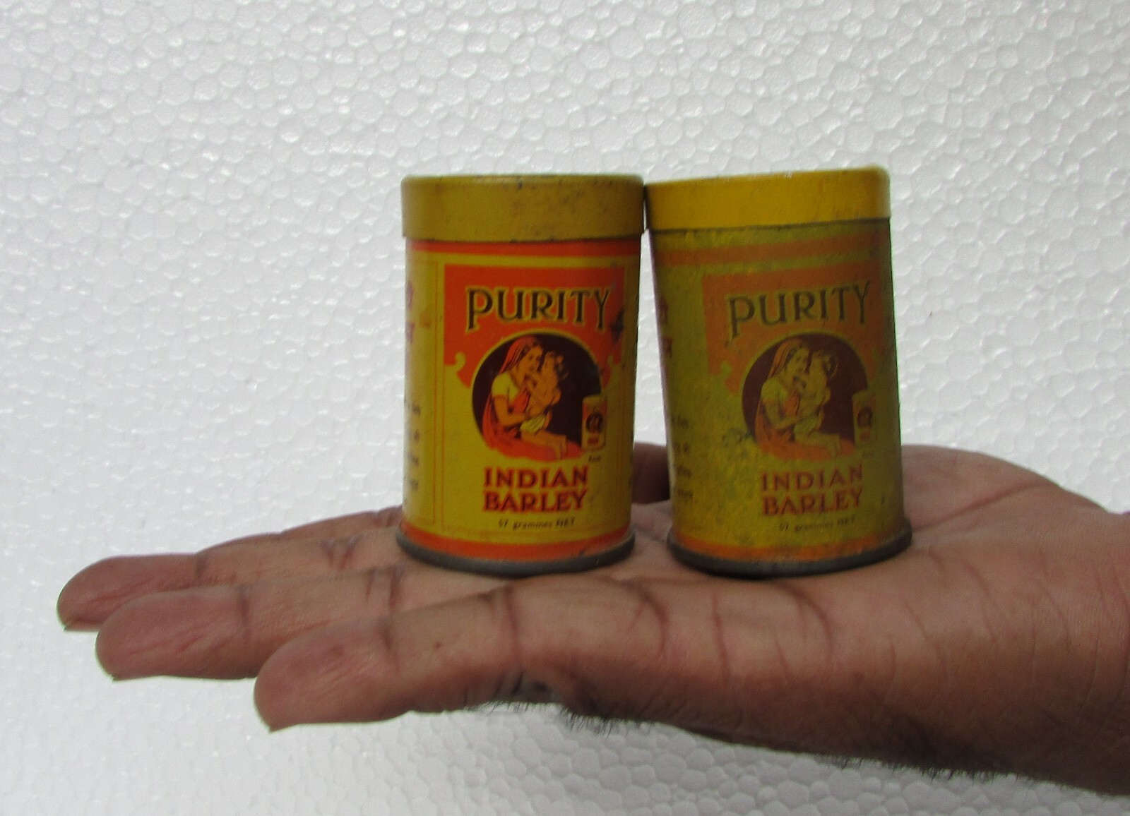2 Pc, Vintage Old Purity Indian Barley Ad. Tin Box | eBay