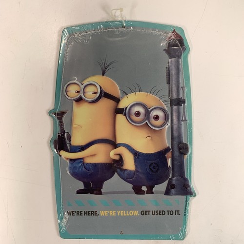 Minions We're Here We're Yellow Get Used To It 10" Metal Tin Sign New ...