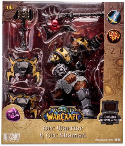WB McFarlane -World of Warcraft 1:12 Posed Figure Orc: Shaman / Warrior ...