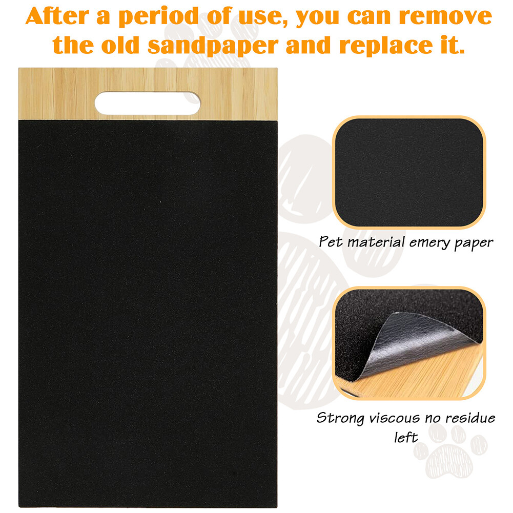 Wood Board For Nail With Sandpaper Home Grit Dog Scratch Pad No Nervous ...