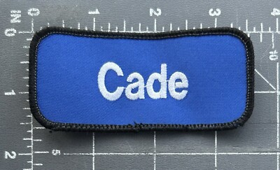 Cade Name Tag Oil & Gas Petroleum Petroliana Mechanic Garage Blue Badge ...