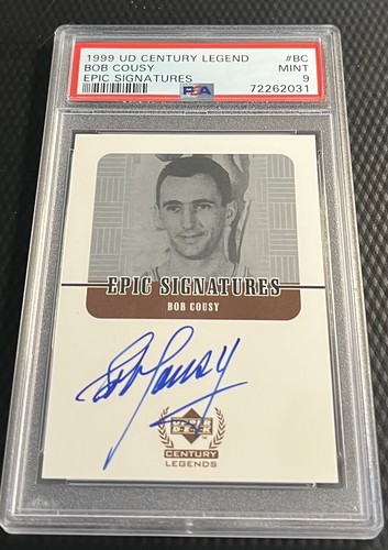1999 Bob Cousy Auto PSA 9 UD Century Legends Celtics Autograph #BC | eBay