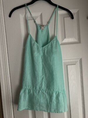 Women's J Crew Mint Green Spaghetti Strap Shirt Size 6 | eBay