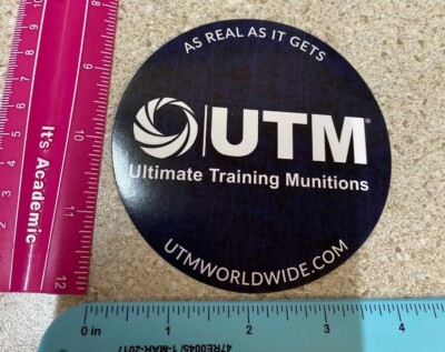 UTM Ultimate Training Munitions Authentic Sticker As Real As it Gets ...