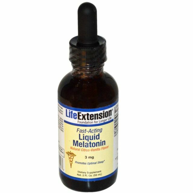 Life Extension Liquid Melatonin Natural Citrus Vanilla 3 MG - 2 FL Oz ...