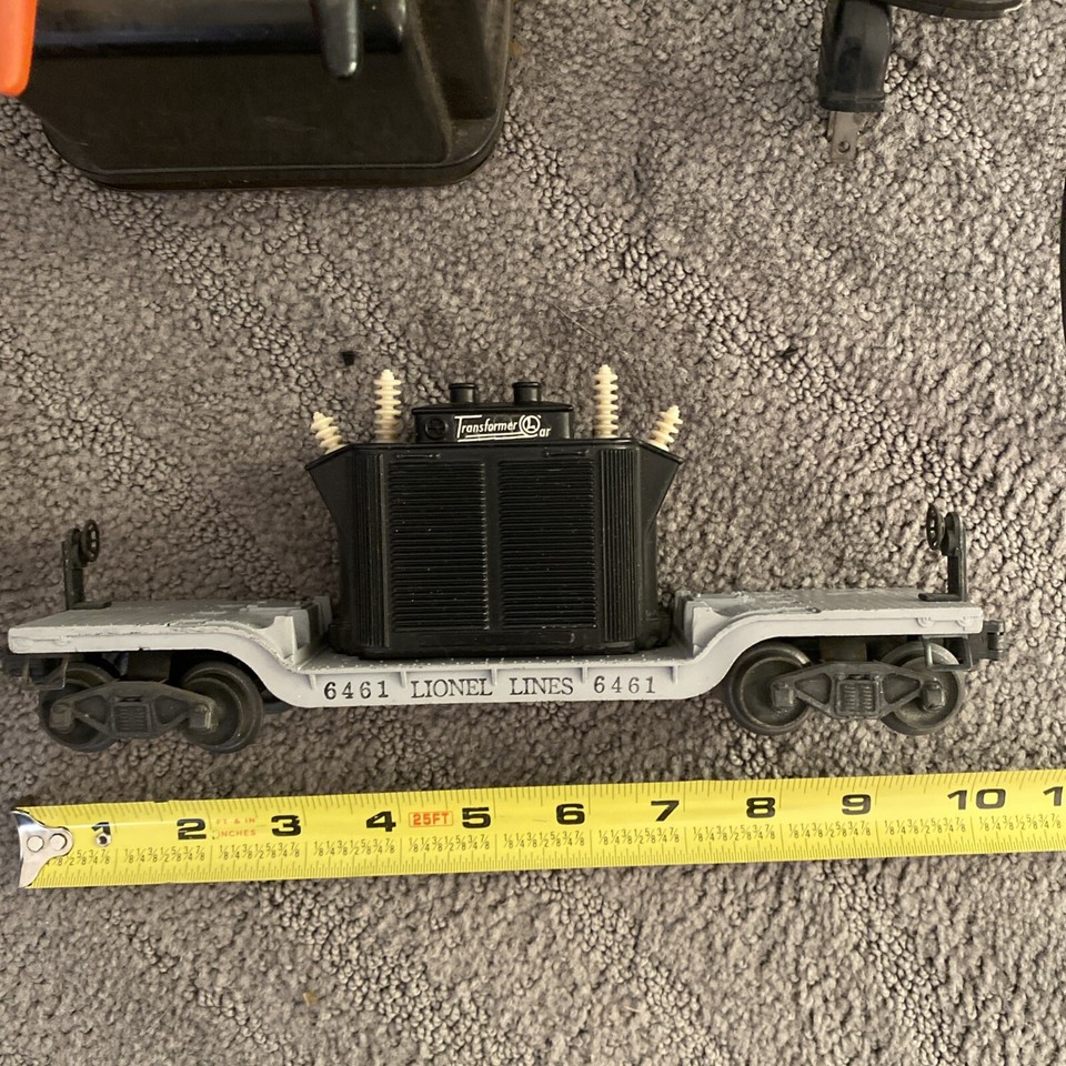 Postwar Lionel 1033 Transformer Lot Of 2 With 6461 Black Car & Yellow ...